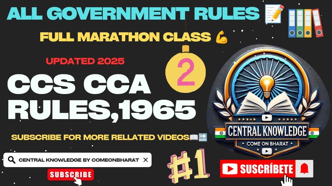 CCS CCA RULE,1965 | CCS RULES | ALL GOVT RULES | UPDATED 2025 ...