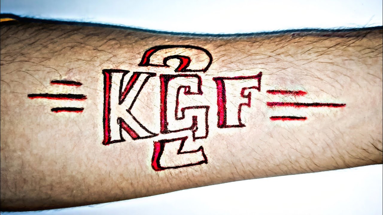 KGF Name Tattoo Art by KS //💀💀💀 - YouTube
