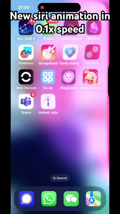 New Siri animation in ultra slow motion #shorts #apple #siri - YouTube