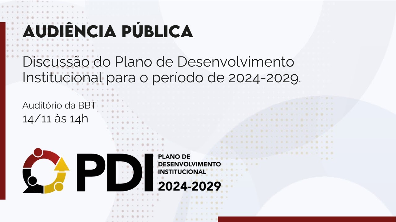 Audiência Pública | PDI 2024-2029 (Dia 1) - YouTube