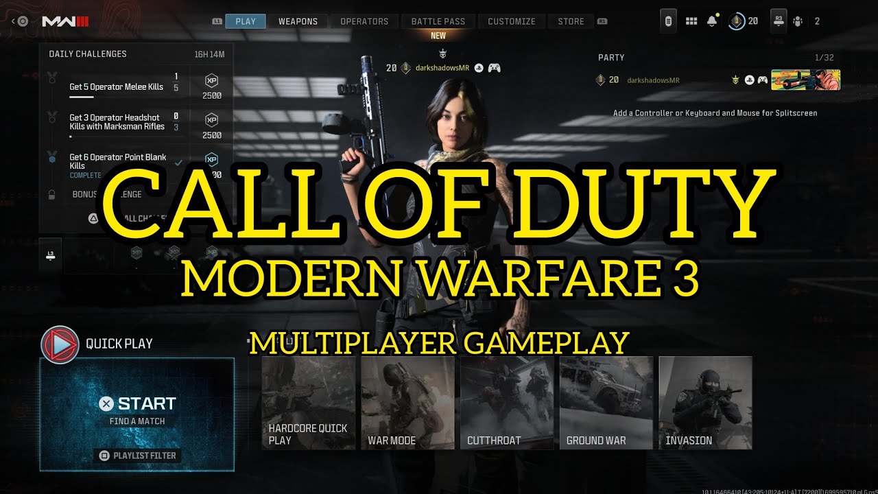 CALL OF DUTY MODERN WARFARE 3 MULTIPLAYER GAMEPLAY - YouTube