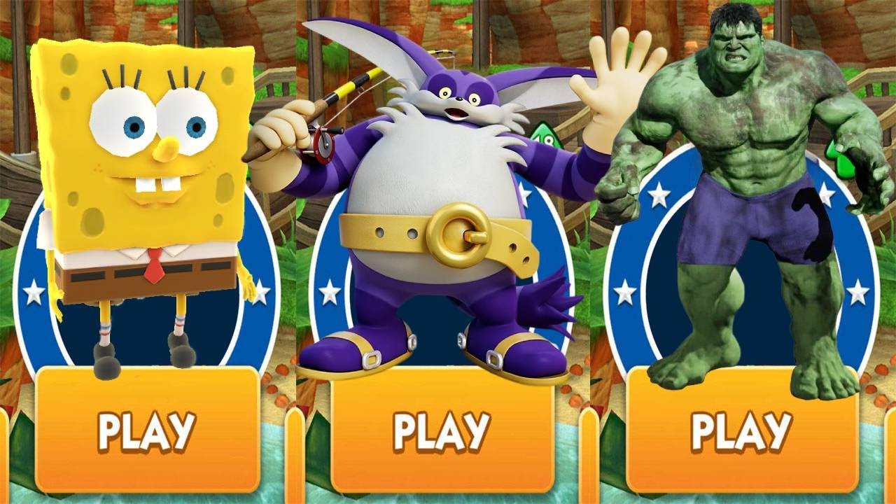 Sonic Dash - Big The Cat vs Hulk Superheroes Subway Surfers vs ...