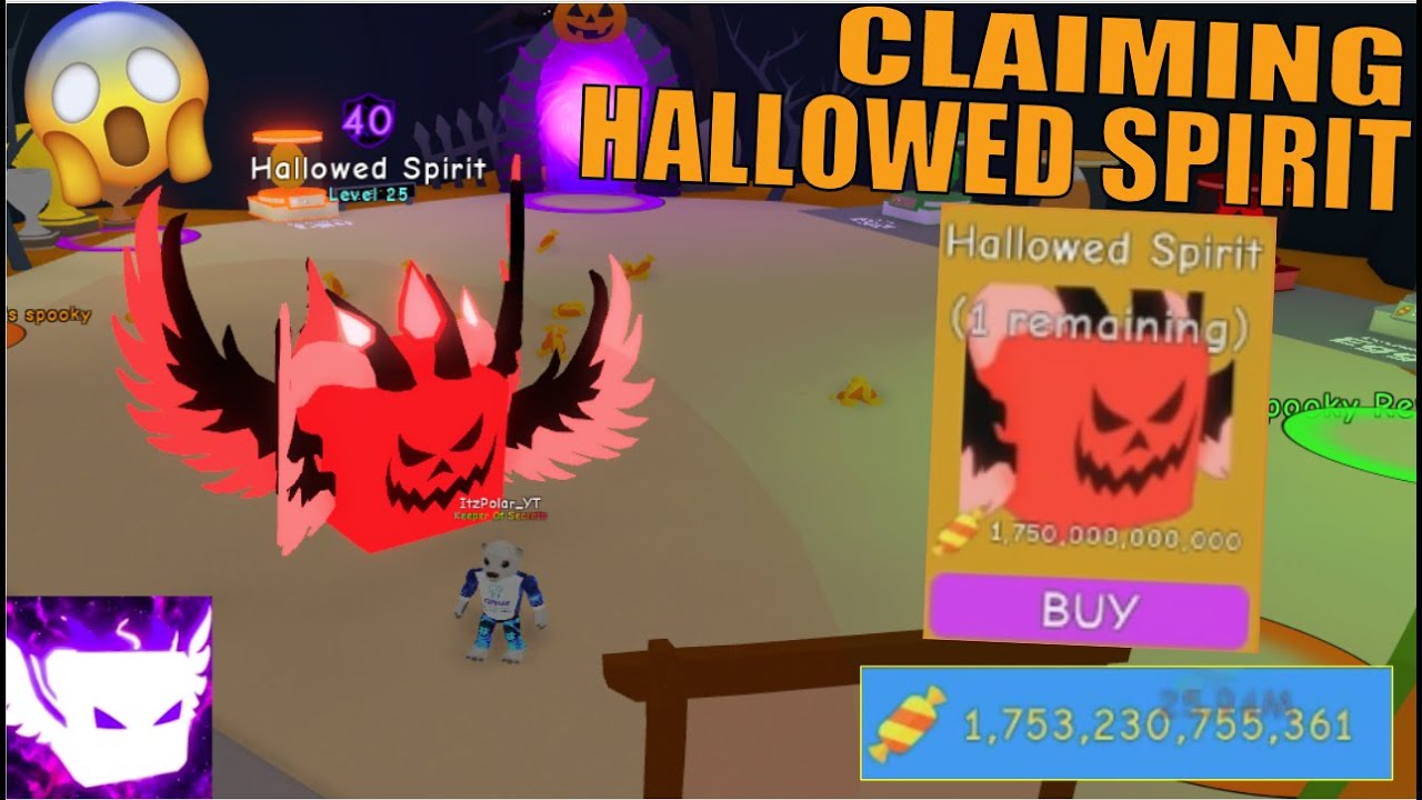 BUYING THE *NEW* HALLOWED SPIRIT PET! *1.7 TRILLION* || Roblox Bubble ...