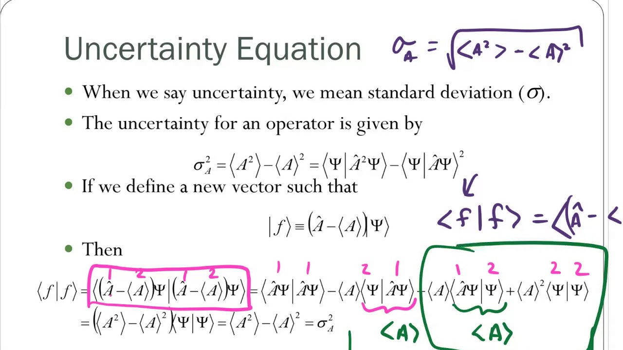 PHYS 412 Lecture 21 Generalized Uncertainty Relation - YouTube