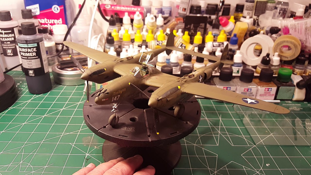 Tamiya's New 1/48 scale P-38 F/G finished build - YouTube