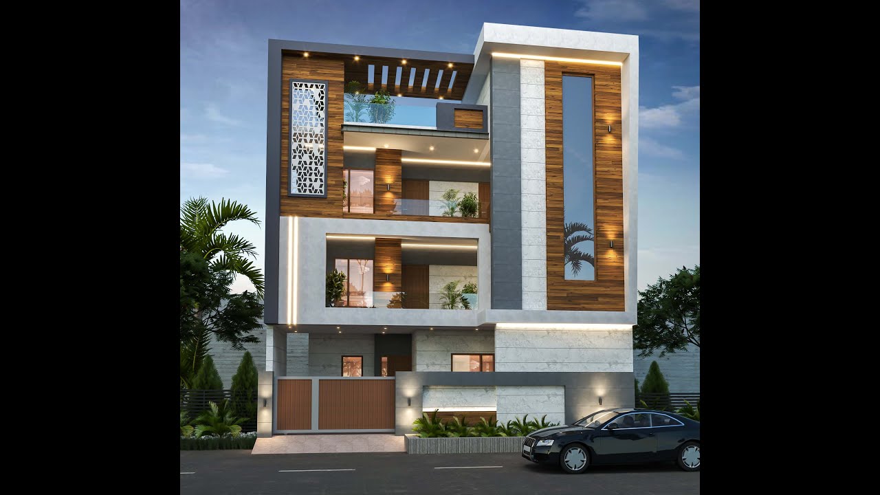 35 FEET FRONT ELEVATION | MODERN ELEVATION DESIGN - YouTube