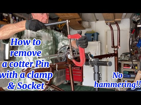 How to remove a Bicycle Cotter Pin using just a G clamp and 15 mm ...