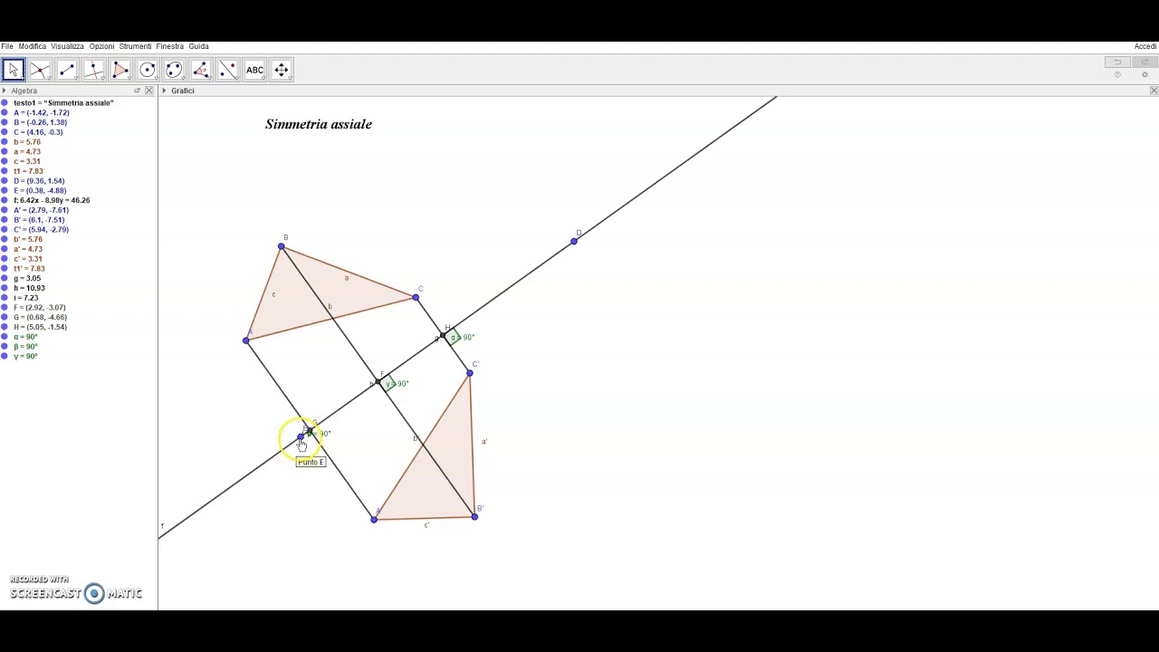 Simmetria Assiale Tutorial con GeoGebra - YouTube