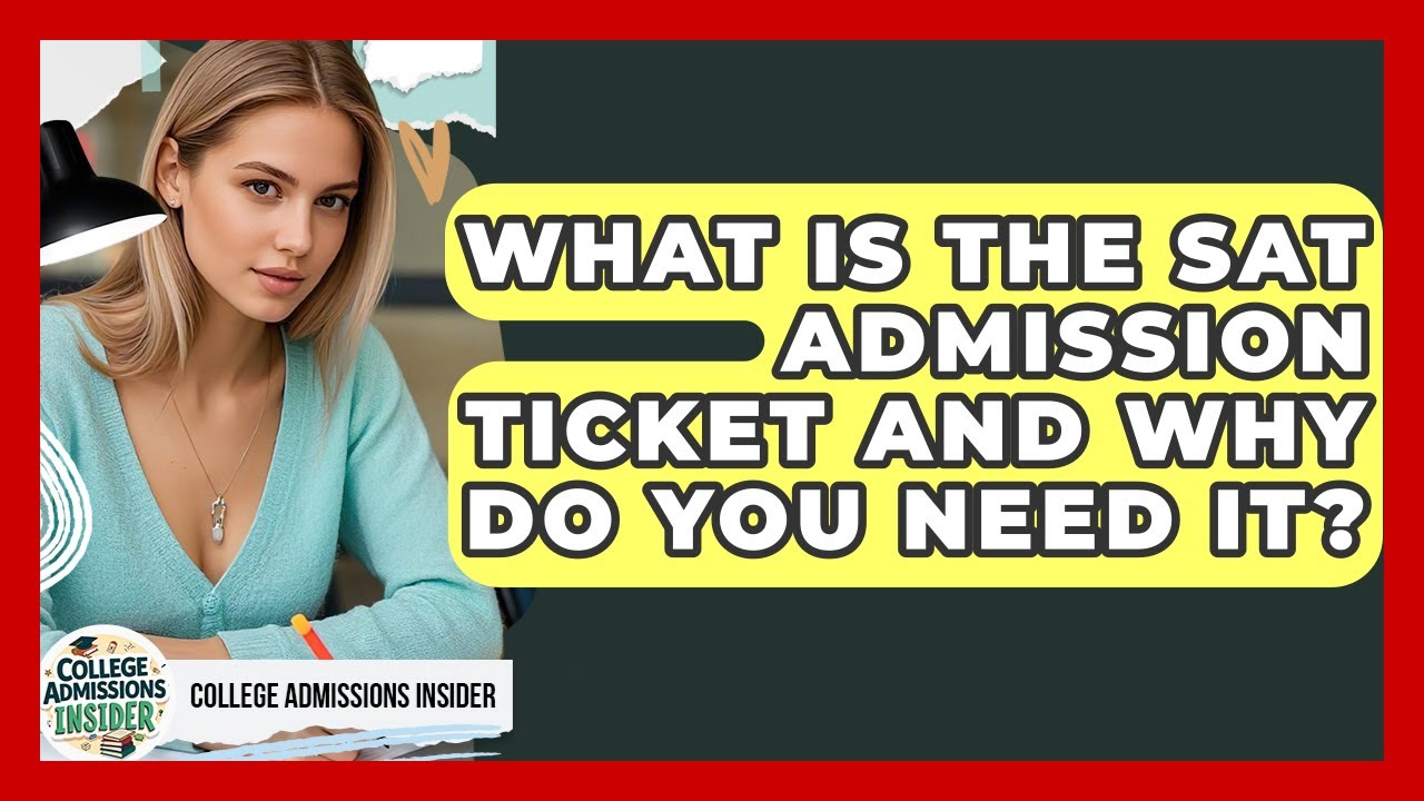 What Is The SAT Admission Ticket And Why Do You Need It? - College ...
