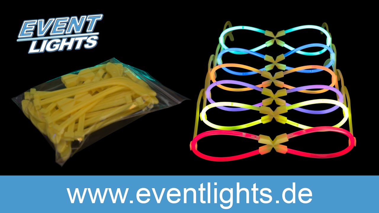 Knicklichter Leuchtbrille X - leuchtet im Dunkeln | Eventlights Shop ...