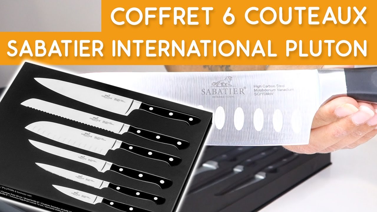 Présentation du coffret 6 couteaux Sabatier International Pluton - YouTube