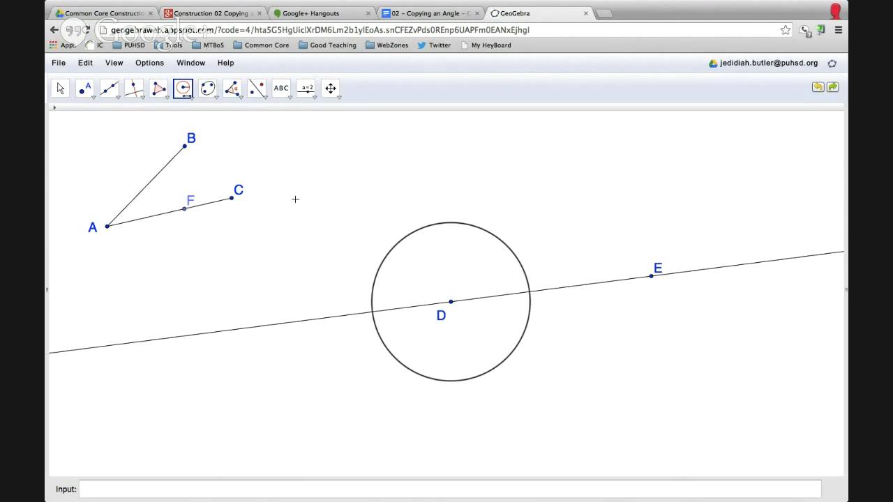 Construction 02 Copying an Angle - YouTube