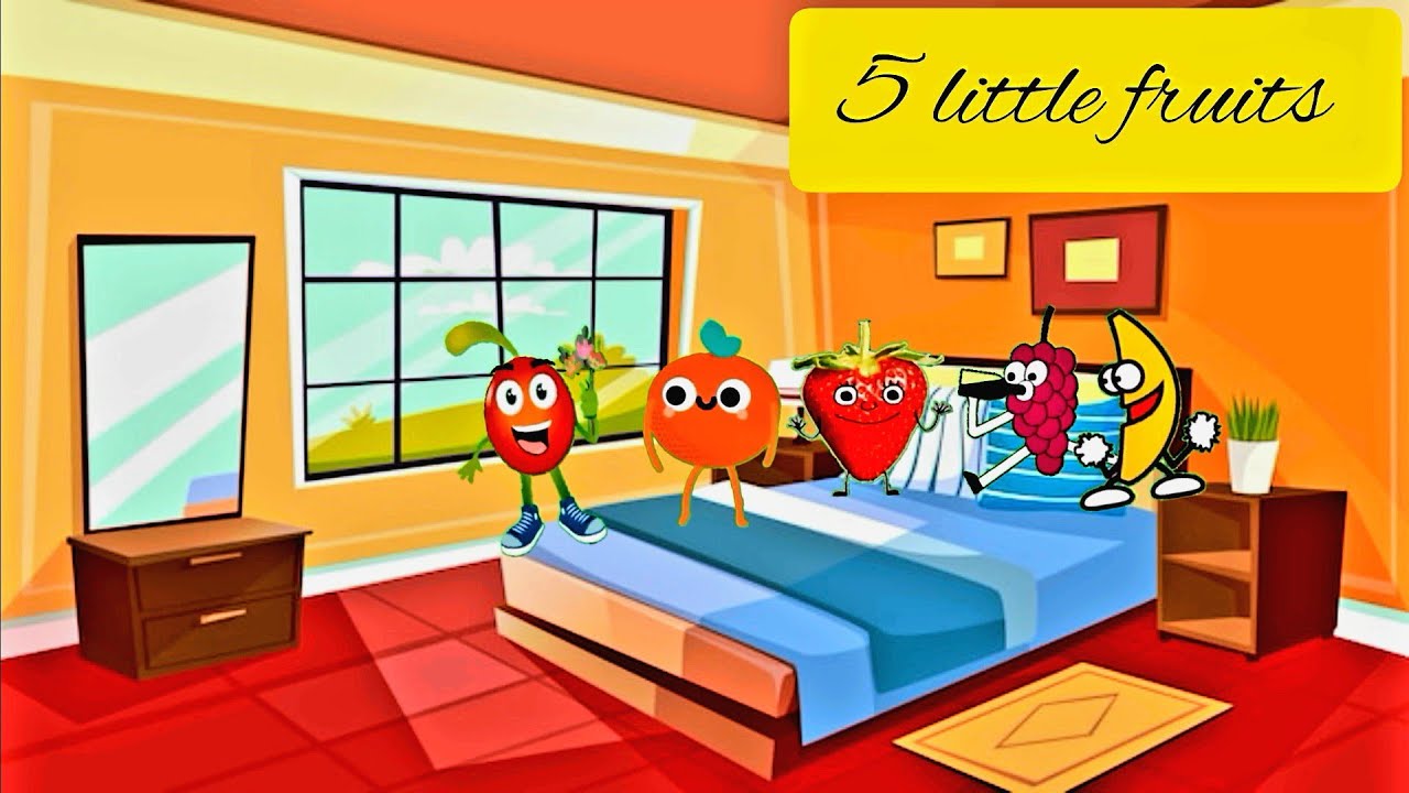 Five little fruits |Learn counting |Learn fruits name |Nursery Rhymes ...