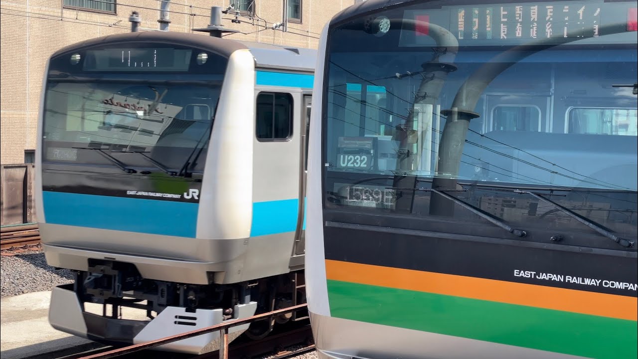 【4K高画質】【E233系180編成 TK出場回送（車体保全・機器更新・ワンマン対応改造等）】E233系1000番台ｻｲ180編成が赤羽駅2番線を通過するシーン（回8290G）2024.9.6 ...