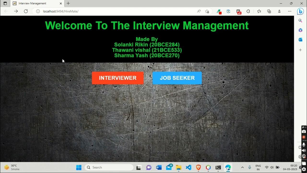 HireMate - Interview Management system Project - YouTube