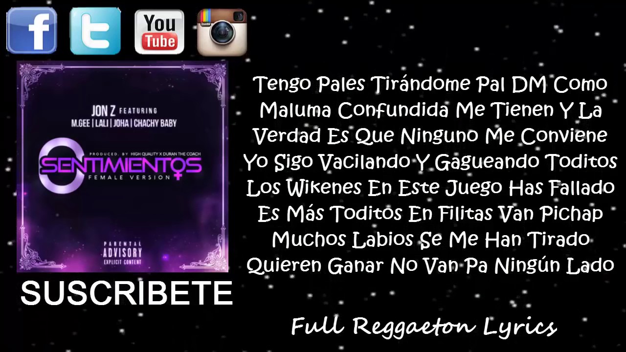 0 SENTIMIENTOS letras originales - YouTube