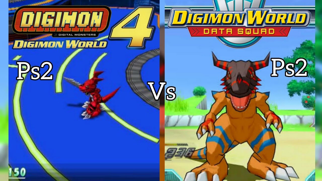 Digimon World 4 (PS2) vs Digimon Data Squad (PS2) Comparison ...