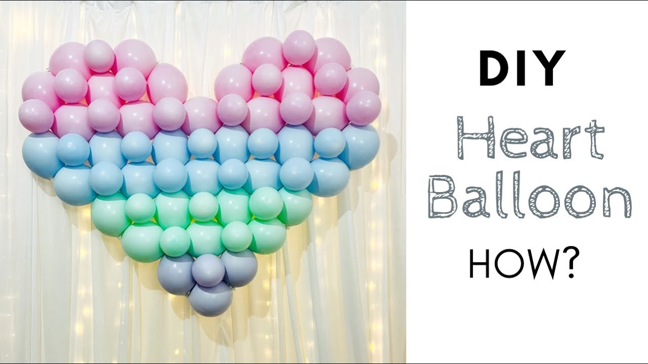 Heart Balloon Tutorial- DIY- How? - YouTube