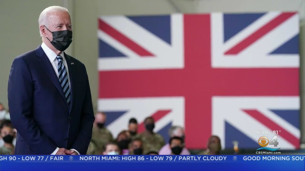 President Biden Addressed U.S. Troops In London During Foreign Trip ...