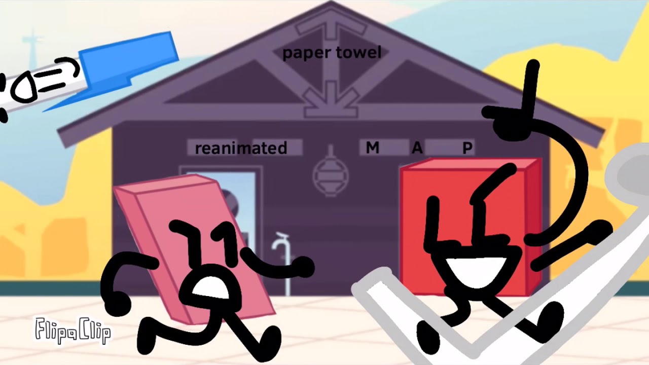 Bfdi shorts:paper towel map thumbnail - YouTube
