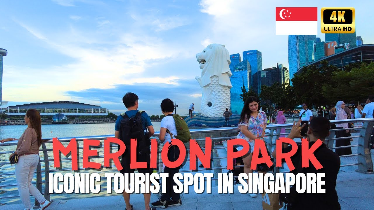 [4K] MERLION PARK - Iconic Tourist Spot in Singapore I DAY TOUR - YouTube