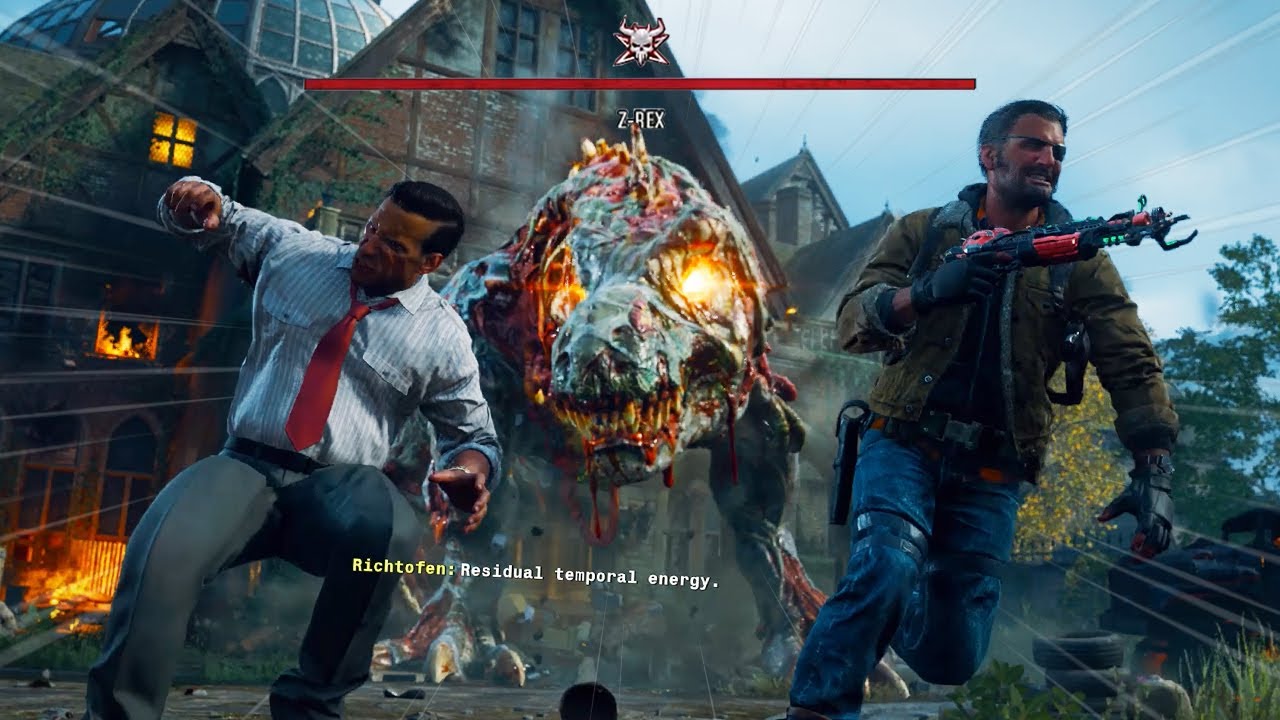 ZOMBIE T REX BOSSFIGHT (BO6 Shattered Veil EE) - YouTube