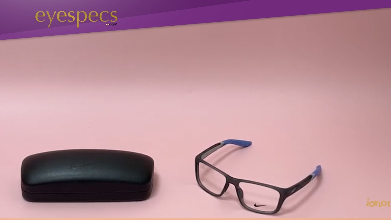 Nike Eyeglasses Model-5045 Color-066 Matte Dark Grey-Royal Pulse - YouTube