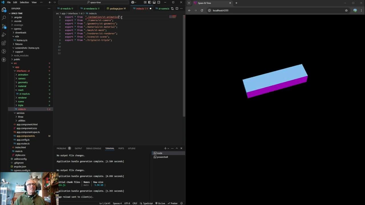 020 - ThreeJS and Angular Space And Time Application: Animation Interface - YouTube