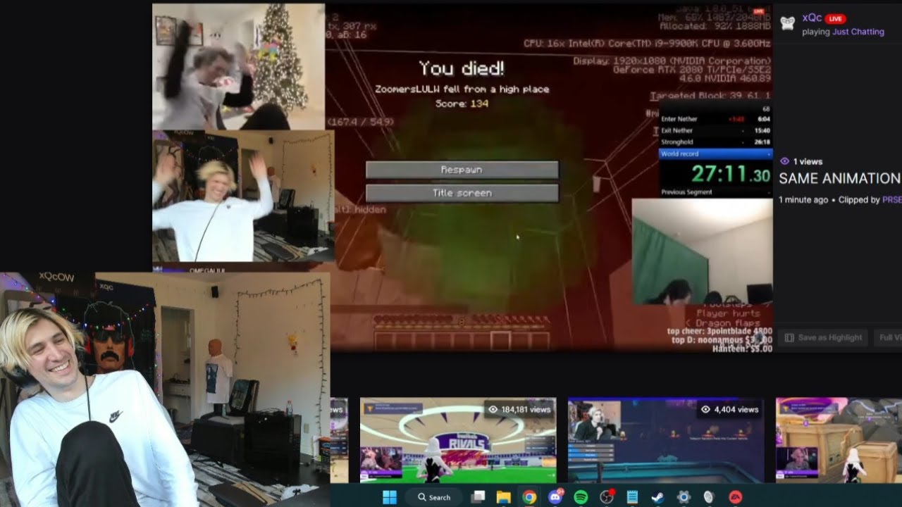 xQc realizing he has the same laughing animation - YouTube