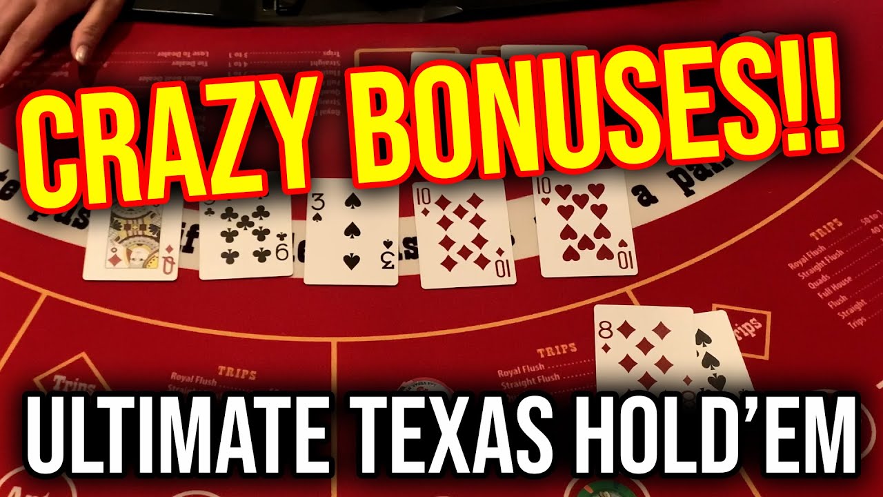 SO MANY DOUBLE BONUSES!!! ULTIMATE TEXAS HOLD'EM!!! - YouTube