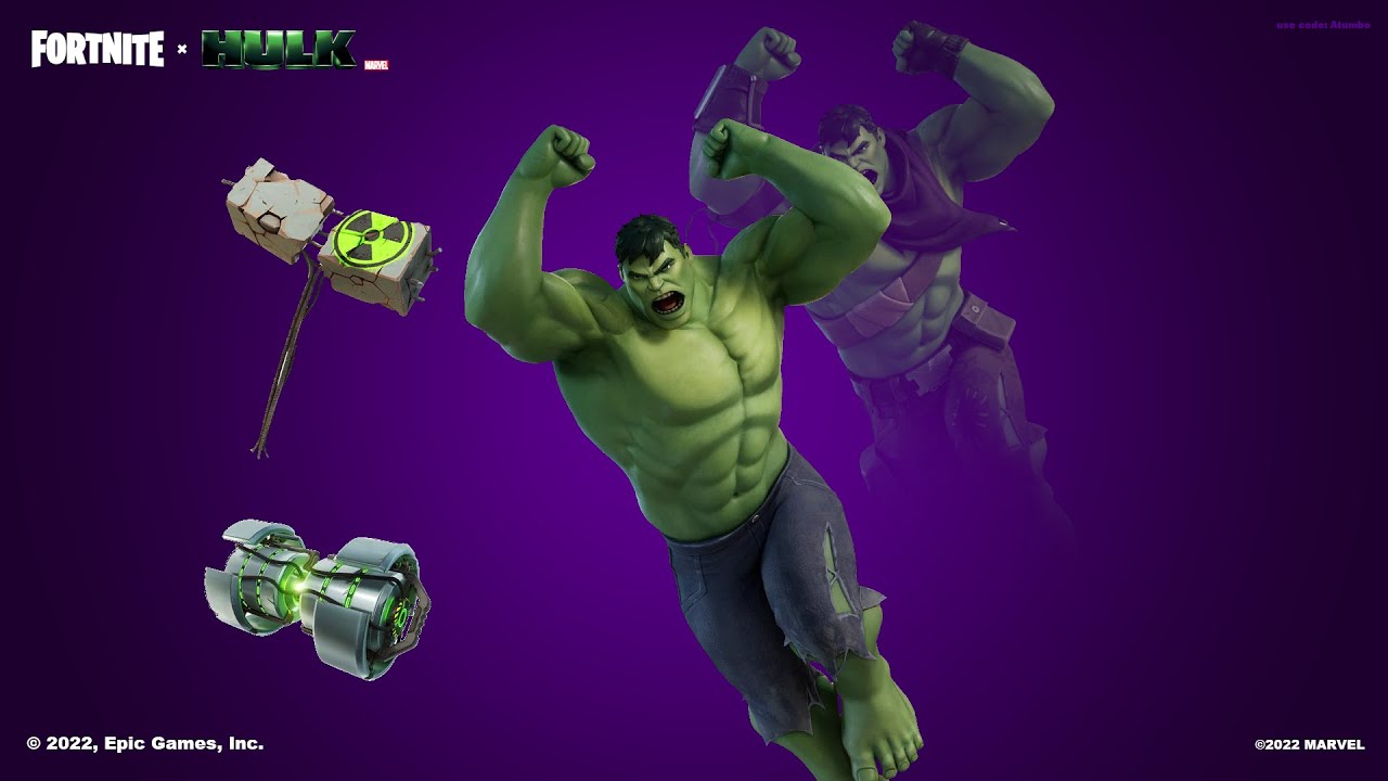 Fortnite x Hulk Skin Showcase - YouTube