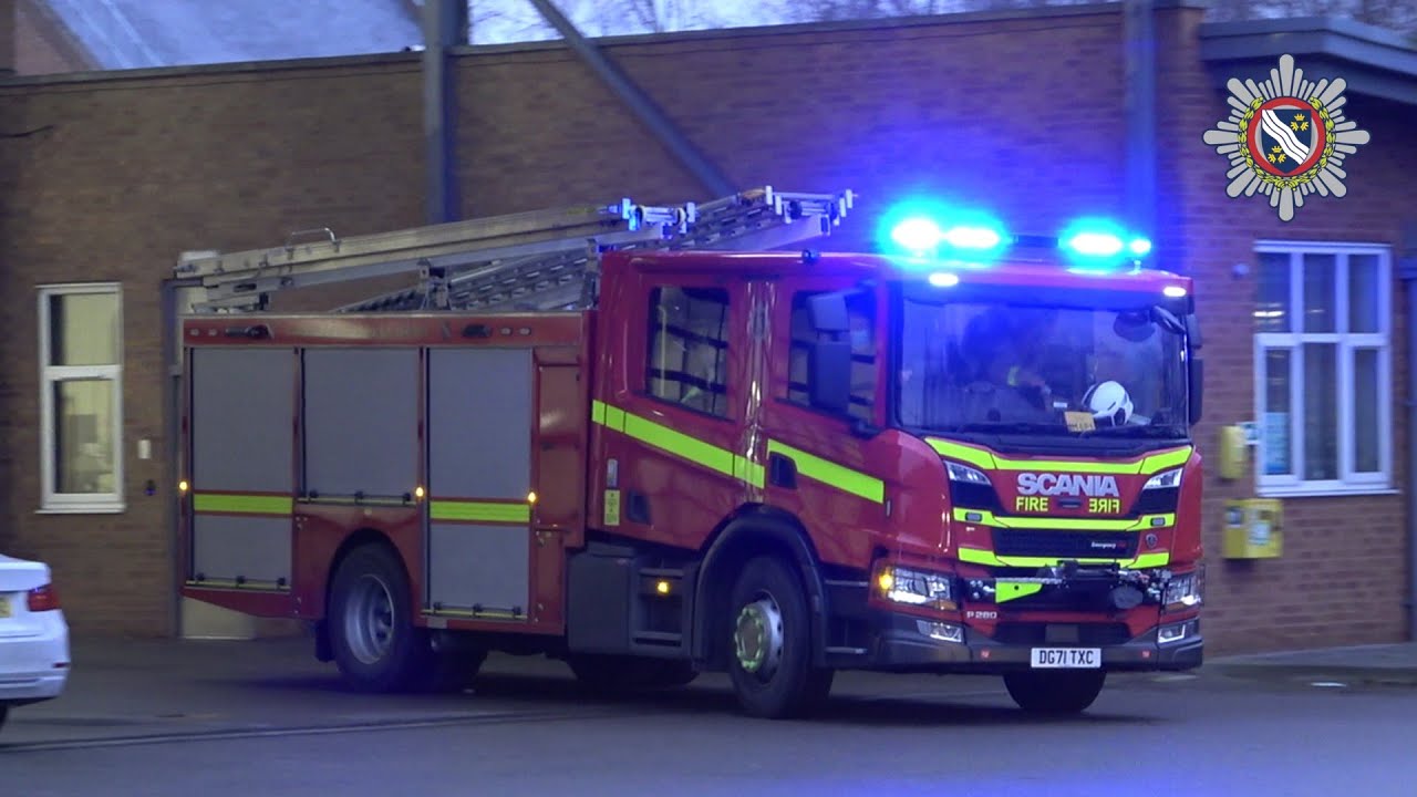 Old Swan Scania P280 (M16P1) Turnout with 2 TONES - Merseyside Fire ...
