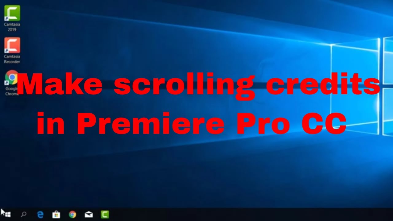 Premiere Pro CC tutorial - How to make Scrolling Credits - YouTube