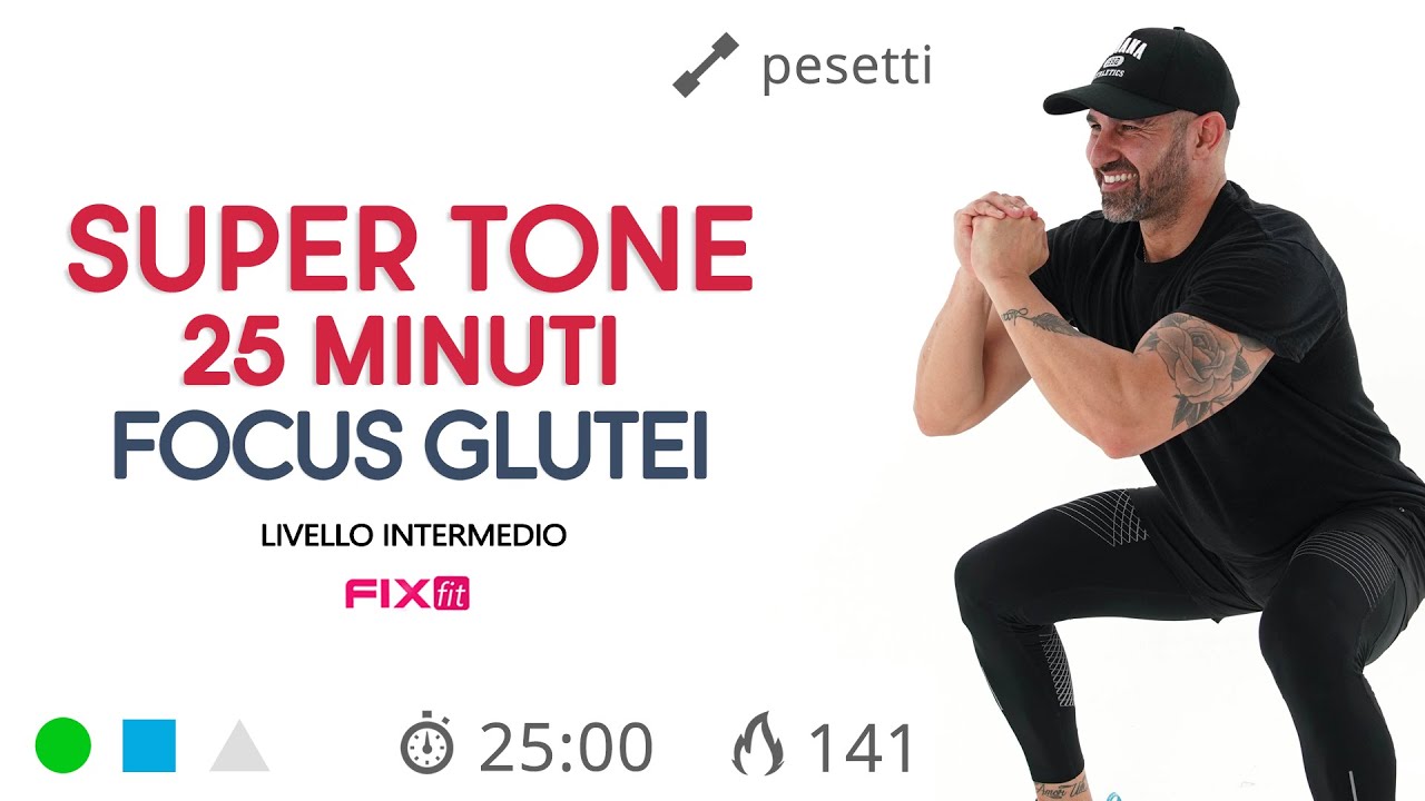 Esercizi Tonificazione: Super Tone Total Body Con Focus Glutei - YouTube