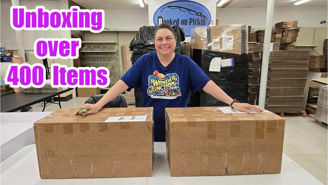 Unboxing over 400 items in these 2 boxes. It came from Florida! Check ...