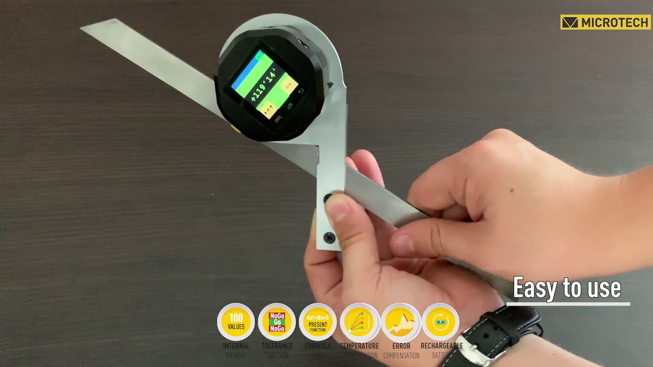 High-precision computerized protractor with WIRELESS data transfer ...