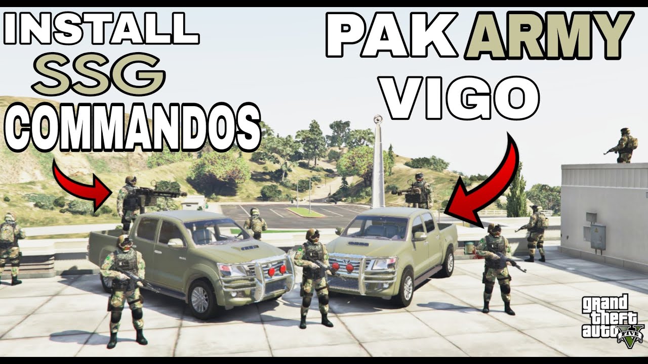 How To Install PAK ARMY SSG UNIFORM & HILUX VIGO In GTA V Pc | GTA 5 ...