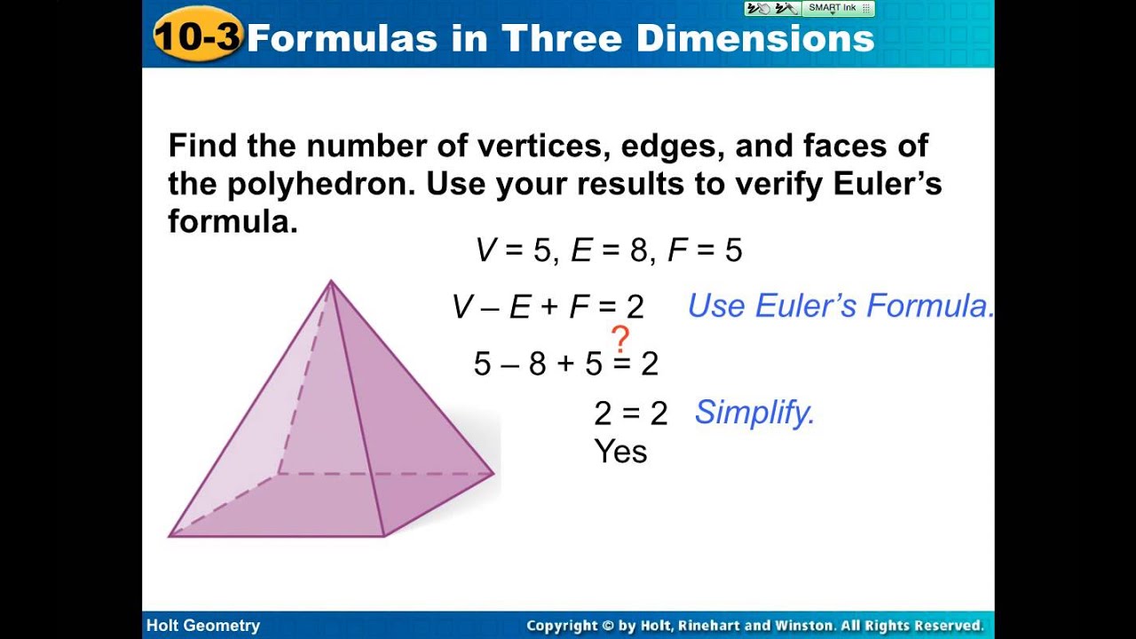 Geometry Lesson 10.3 3-D formulas - YouTube