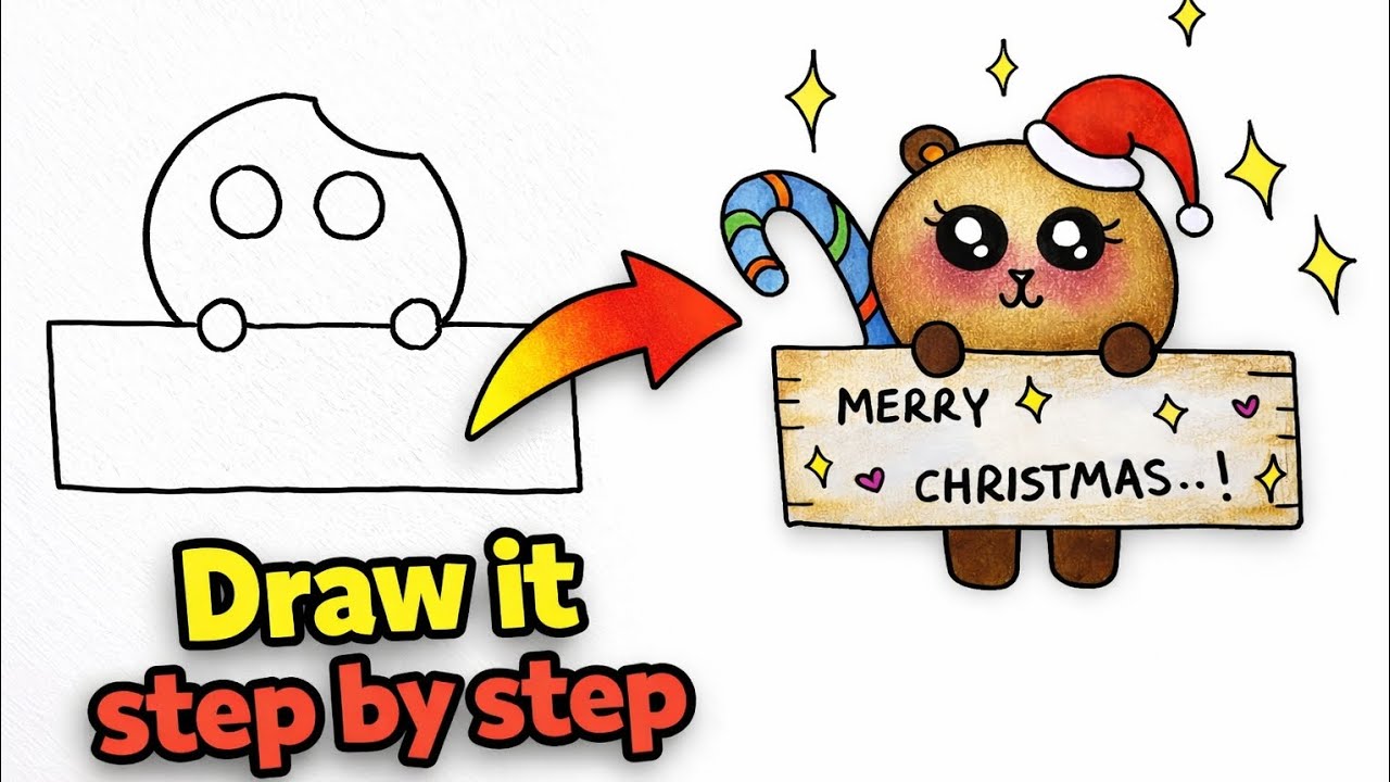 How to Draw the Cutest Christmas Capybara 🎅 | Easy Step-by-Step 🎄 - YouTube