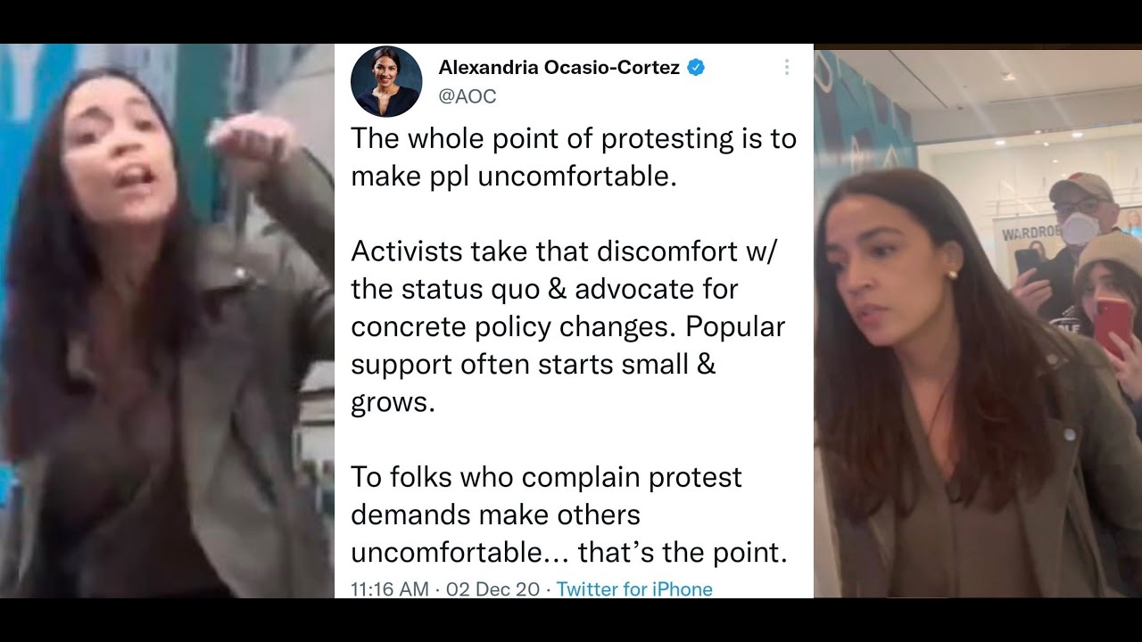 AOC Fragile Meltdown In Movie Theater By Being Confronted By Activists ...