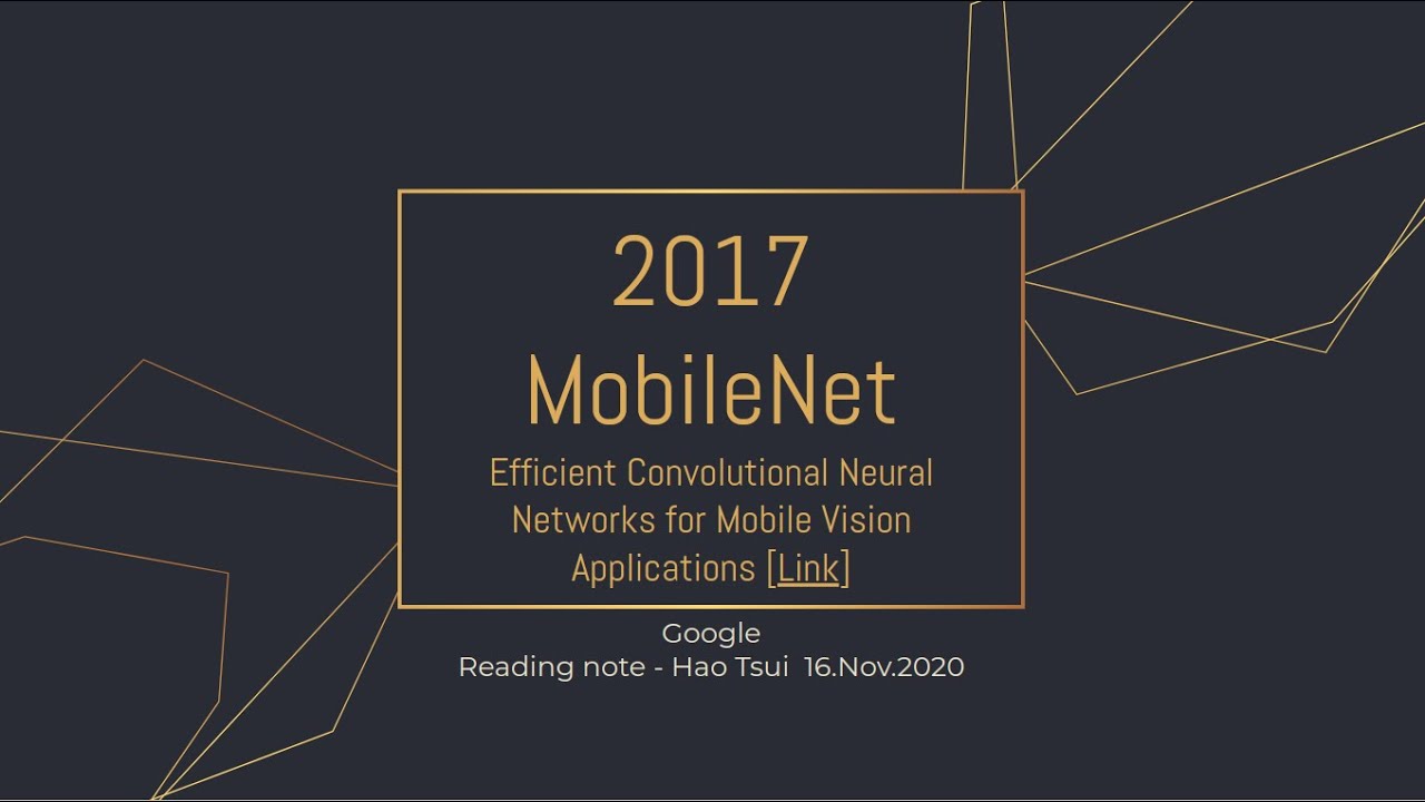 2017 MobileNet paper summary - YouTube