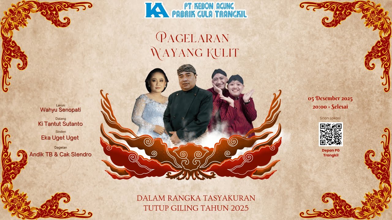 PAGELARAN WAYANG KULIT - TASYAKURAN TUTUP GILING PG TRANGKIL 2025 - YouTube