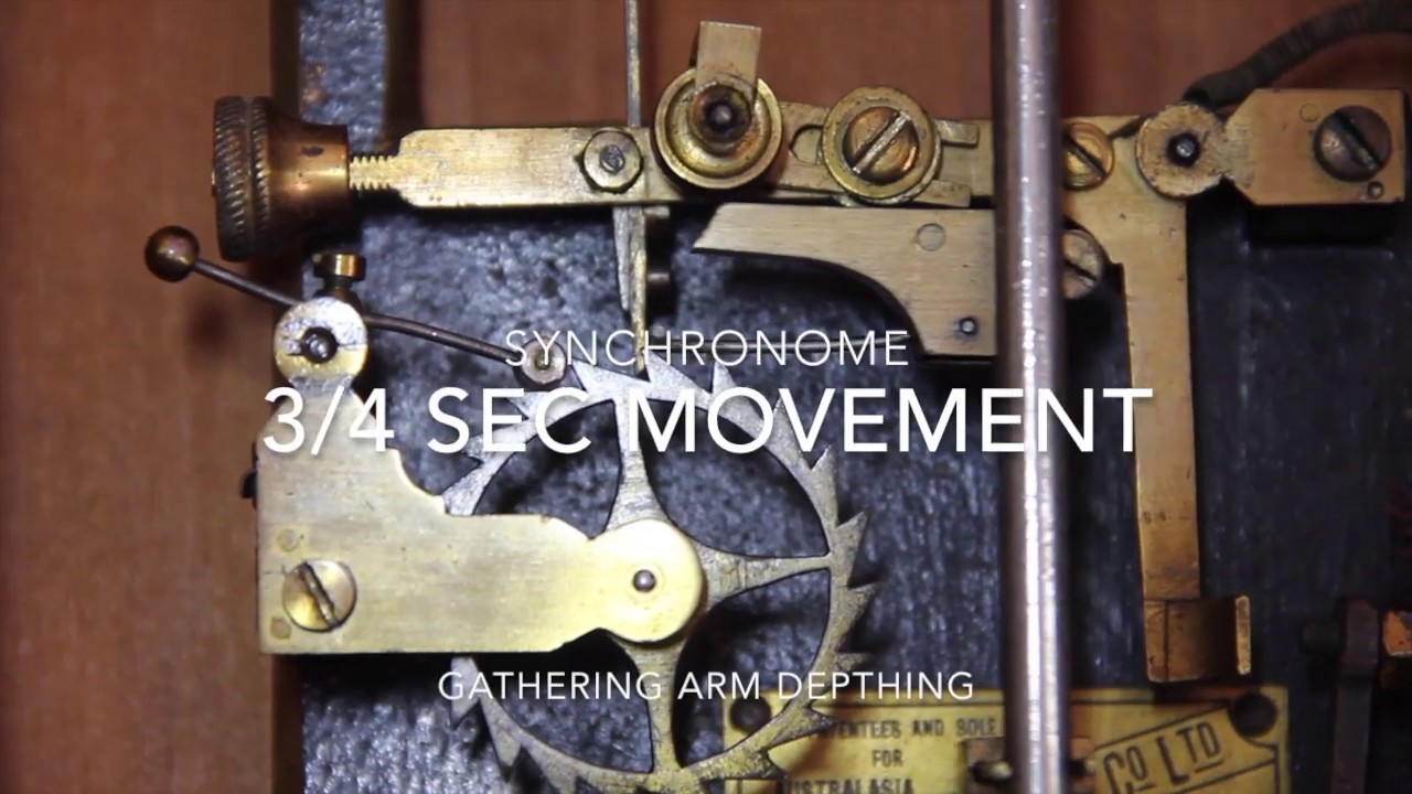 Synchronome electric master clock count wheel gathering take2 - YouTube