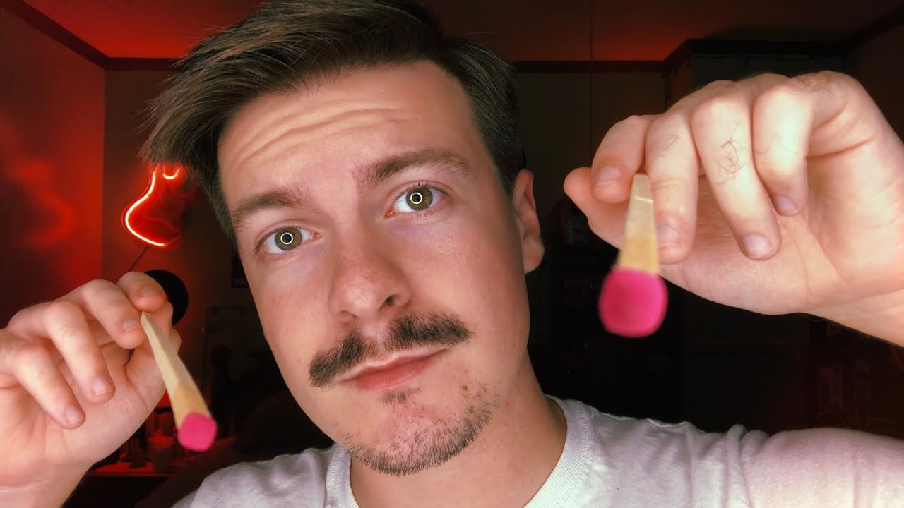 [ASMR] Poking Your Face with Matches 2 | Whispered Ramble | Visual ASMR ...