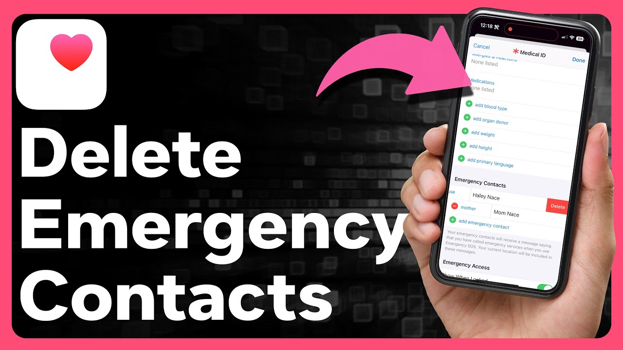 How To Delete Emergency Contacts On iPhone - YouTube