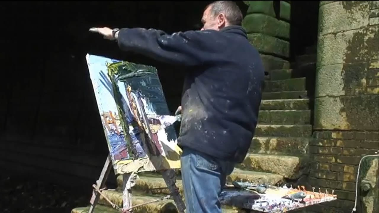 George Rowlett painting the Thames - YouTube