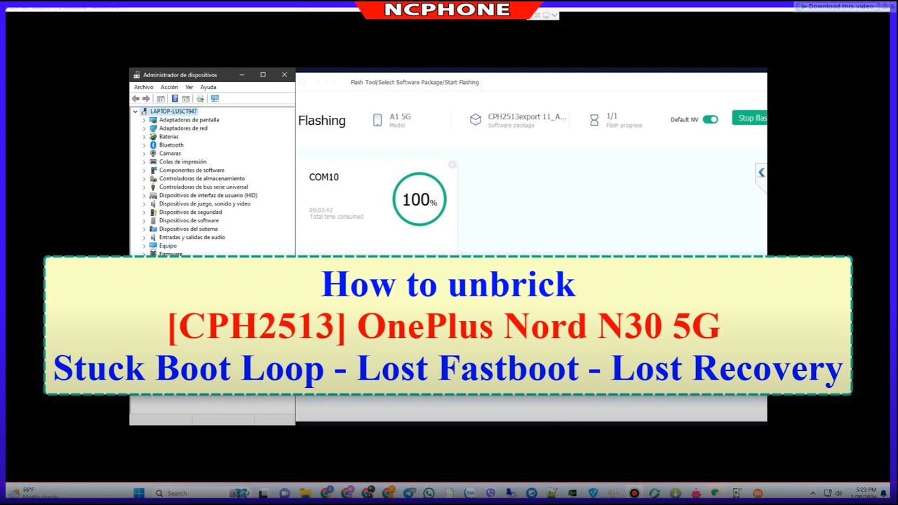 How to Unrbick OnePlus Nord N30 5G CPH2513 Stuck Boot Loop - Lost ...