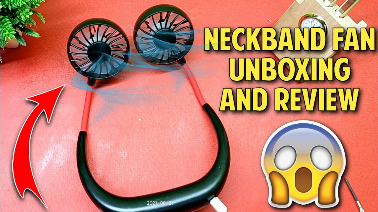 Neck Fan Unboxing | Portable Neck Fan | Sports Wear Aromatherapy Neck ...