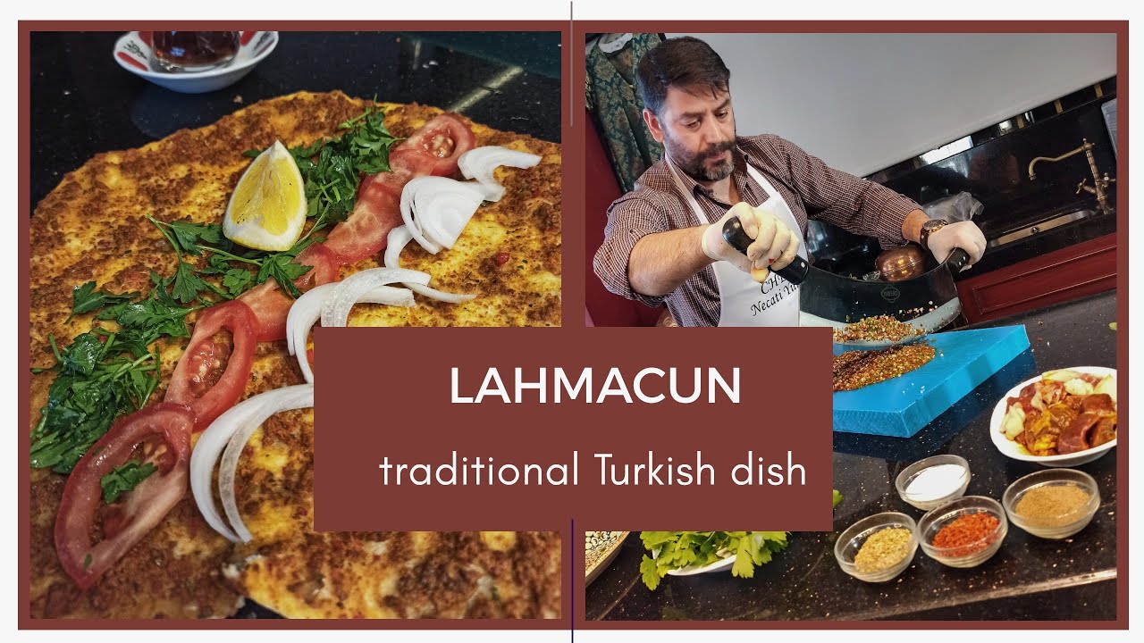 How to cook LAHMACUN? Traditional Turkish dish also named lıke turkish ...
