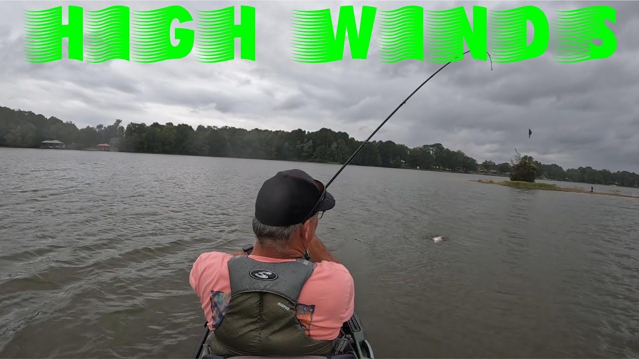 Kayak Fishing In High Winds For Bass - YouTube